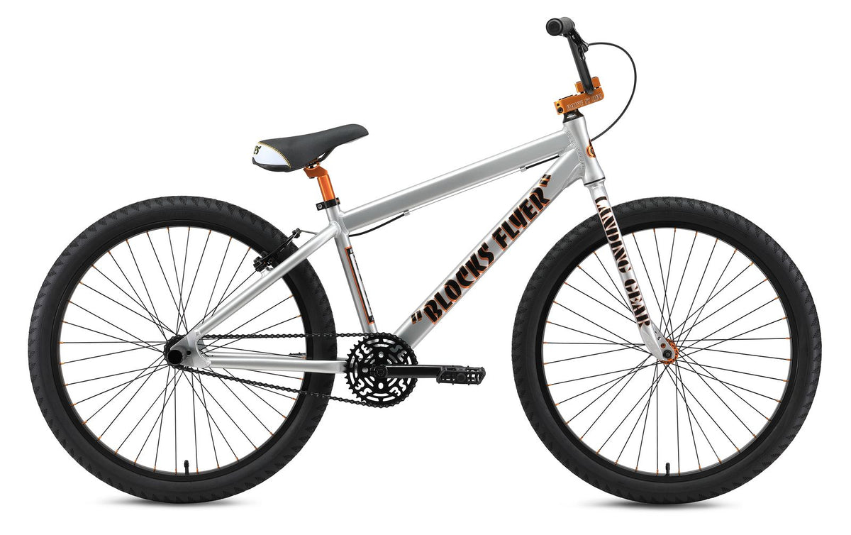Rower SE Bikes Blocks Flyer 26" Iced Out Silver Singlespeed | RideHub